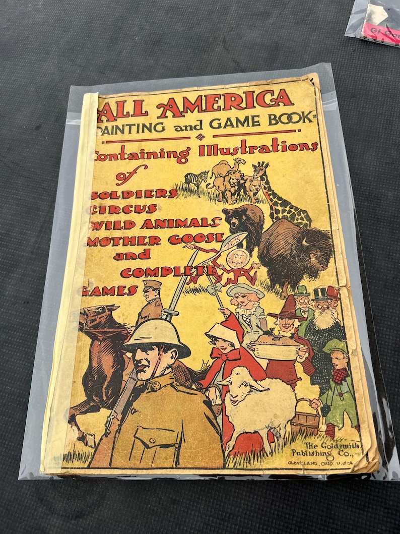 C. 1918- Antique Wwi-era “all America” Painting and Game Book ...