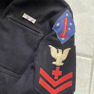 WWII US Navy Corpsman Pharmacist Mate Dress Blue Uniform 1st USMC ...