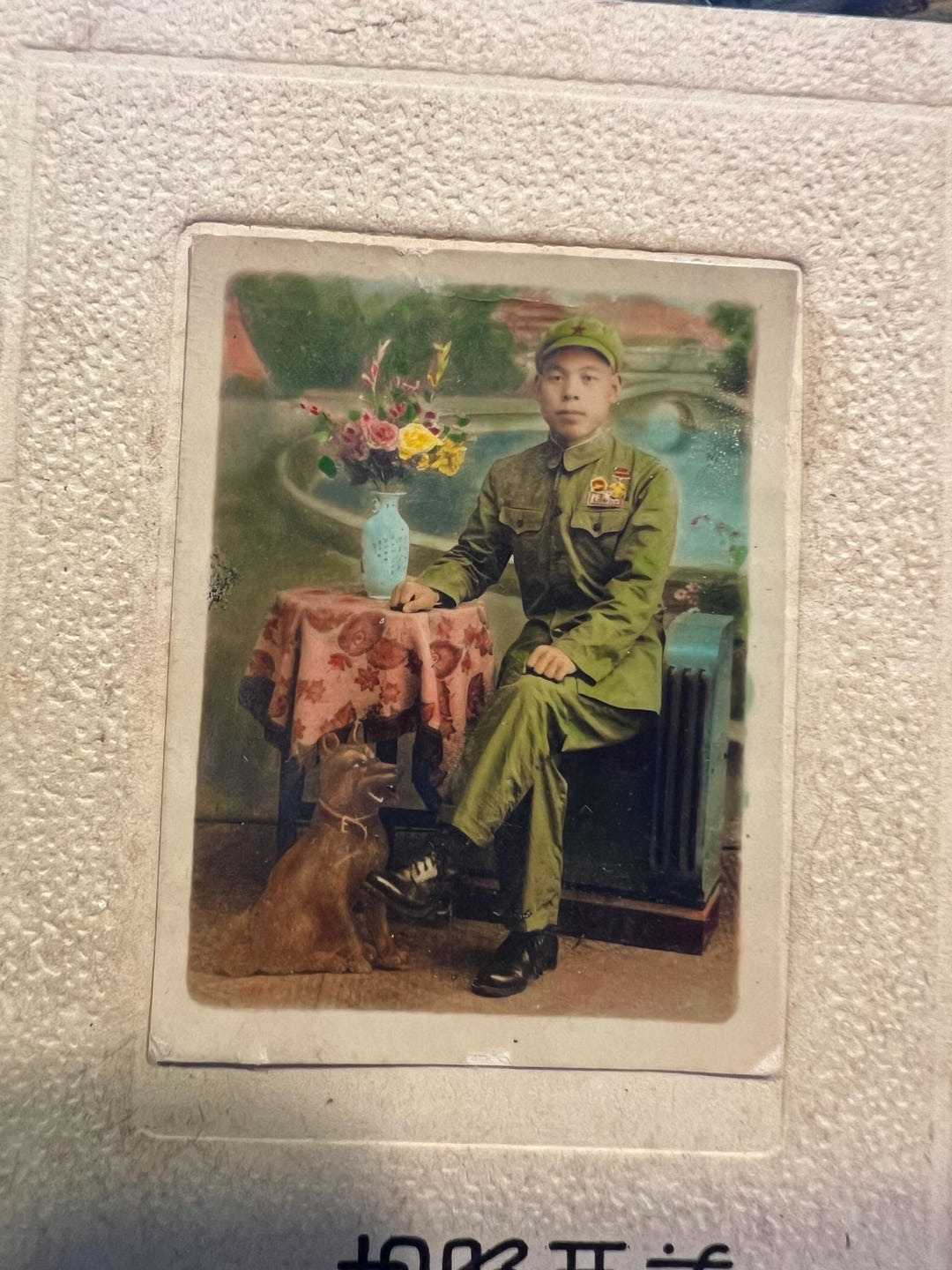 Colorized Korean War Chinese Soldier Portrait – Dove of Peace & Mao ...