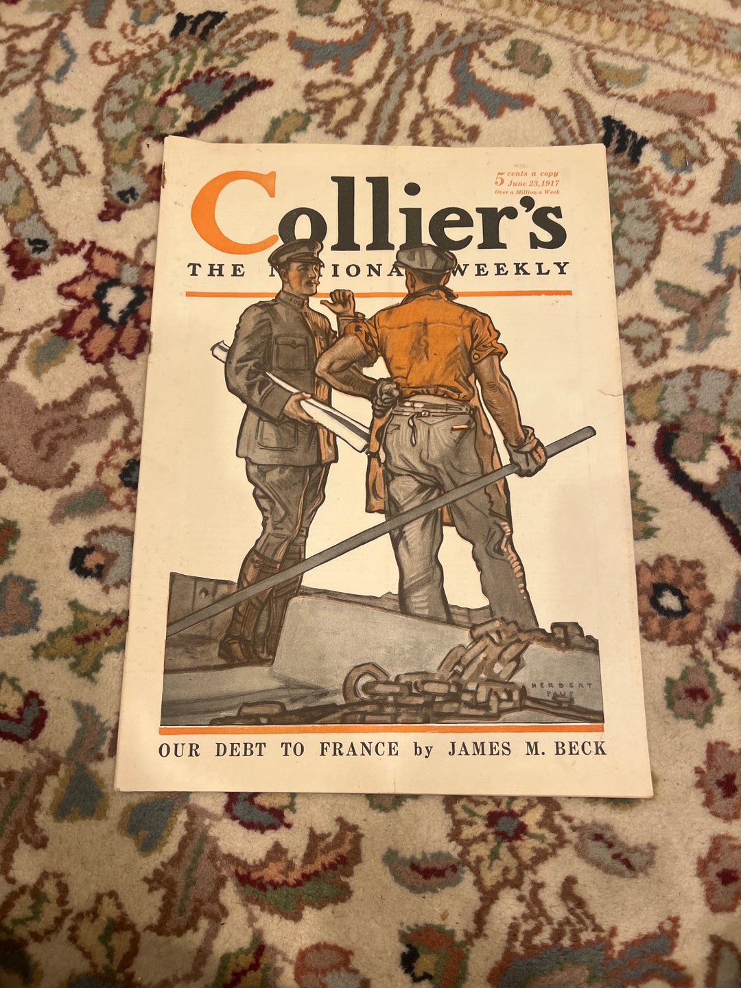 1917 Colliers WW1 Magazine - Etsy