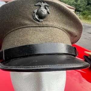 WWII USMC Marine Corps Enlisted Visor Cap or Hat W/ega Device - Etsy