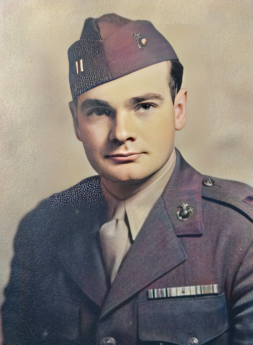 WW2 Original USMC Captain Portrait - Etsy