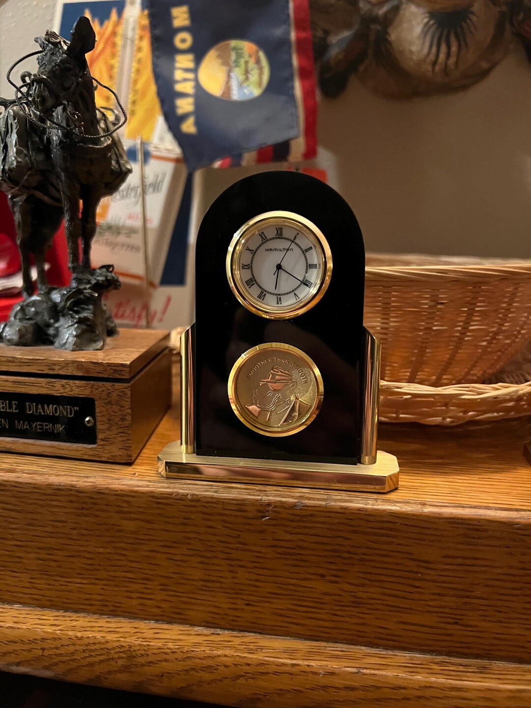 Desk Clock Joe Camel Hamilton Marquis II smoother Than Smooth - Etsy