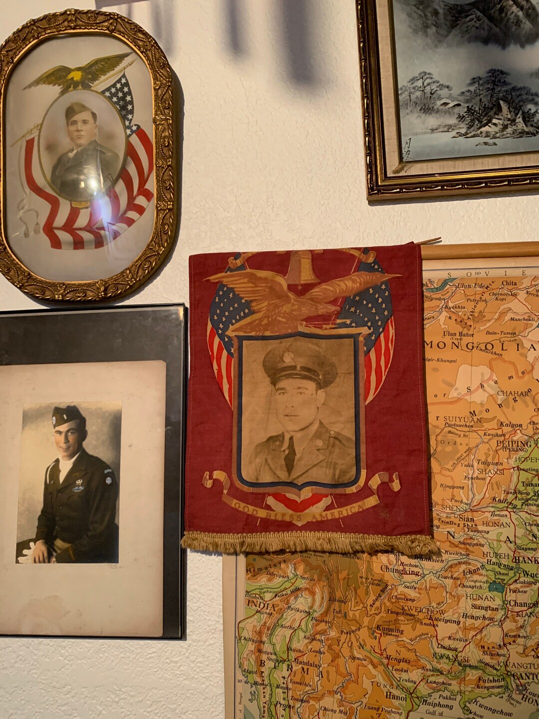 WW2 Original Veterans Home Banner for Overseas Service From Vets Estate ...