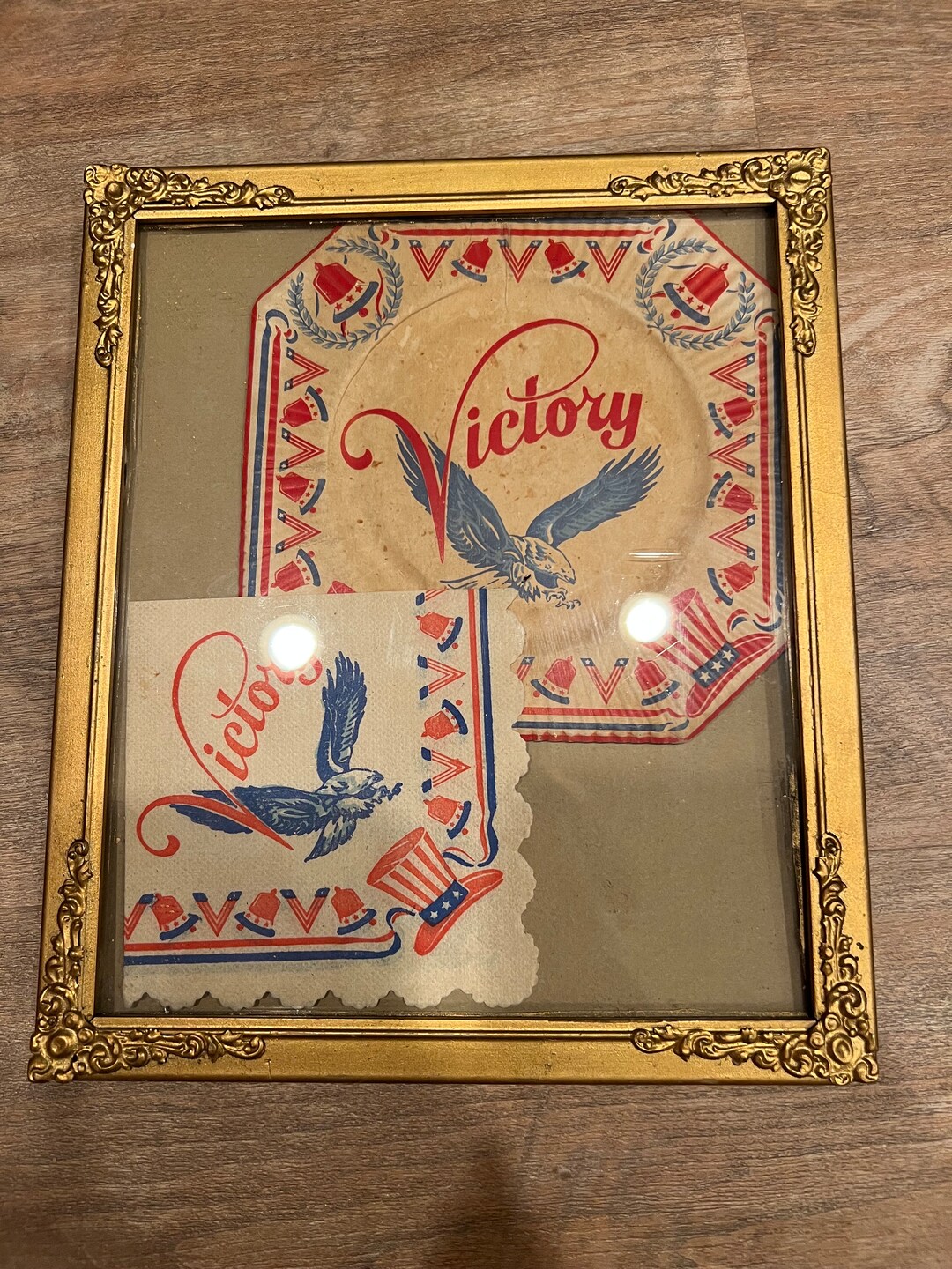 Ww2 Victory Celebration Paper Cake Plate and Napkin in Frame - Etsy