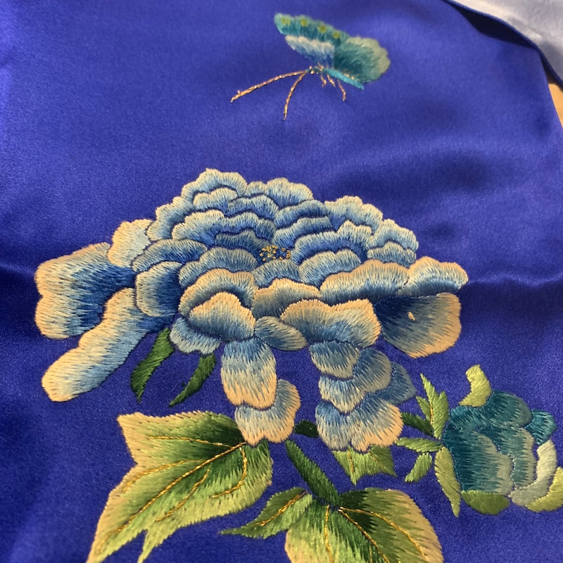 Hand Embroidered Scarf - Etsy