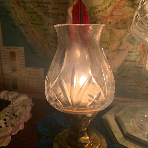 Waterford Crystal Hurricane Lamp - Etsy