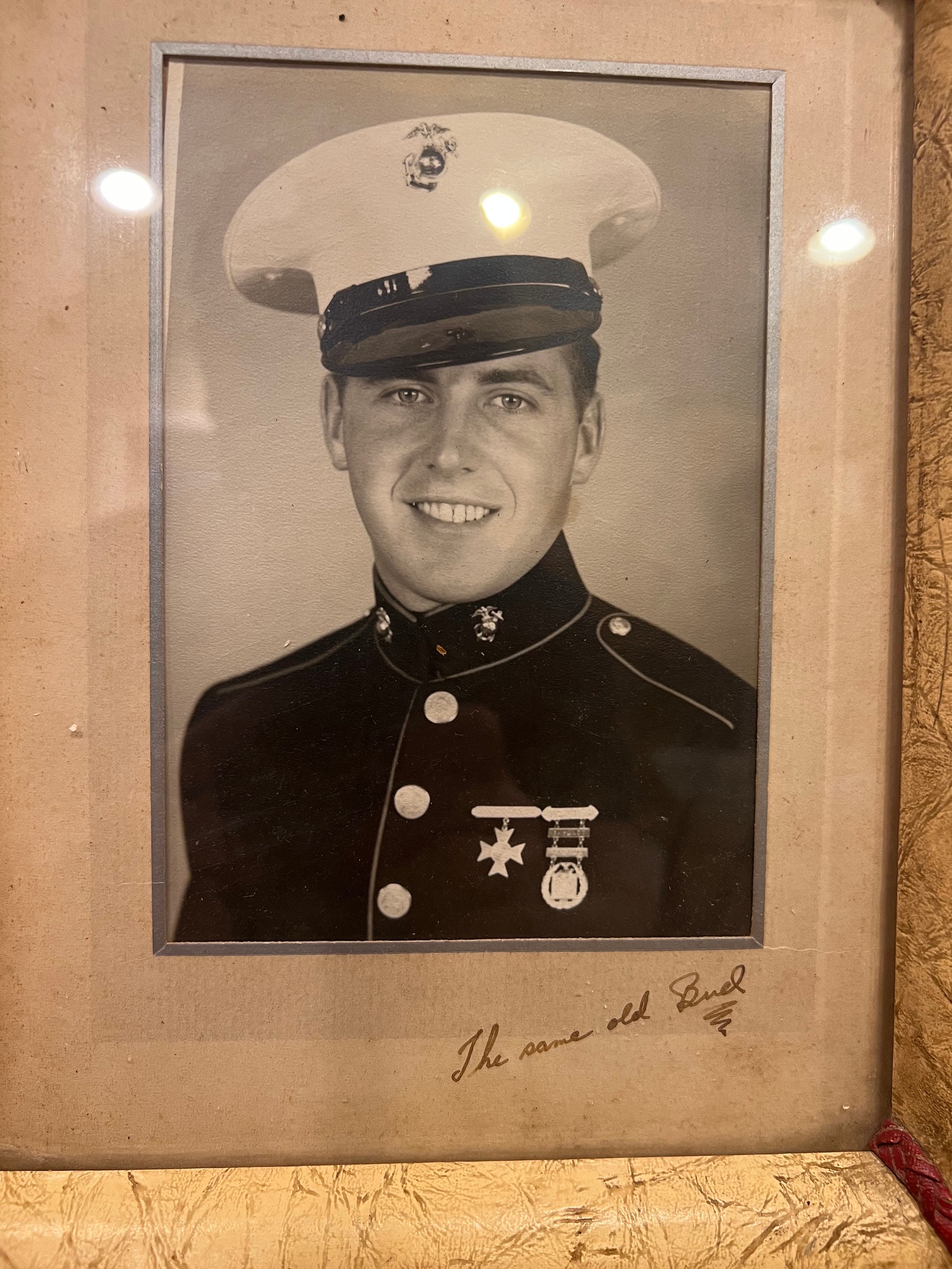 1940’s Identified 2 Orig WWII USMC 6th Division Studio Portrait 17 X14 ...