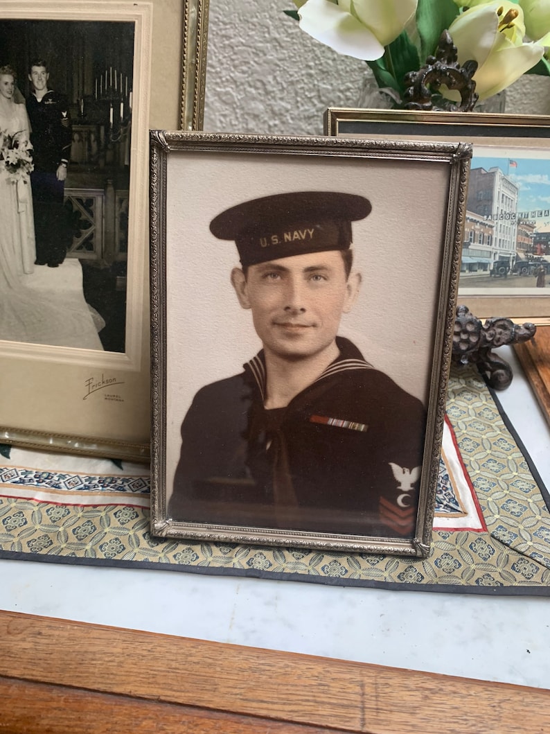 1944 Ww2 Colorized Navy Cook Large Photo - Etsy