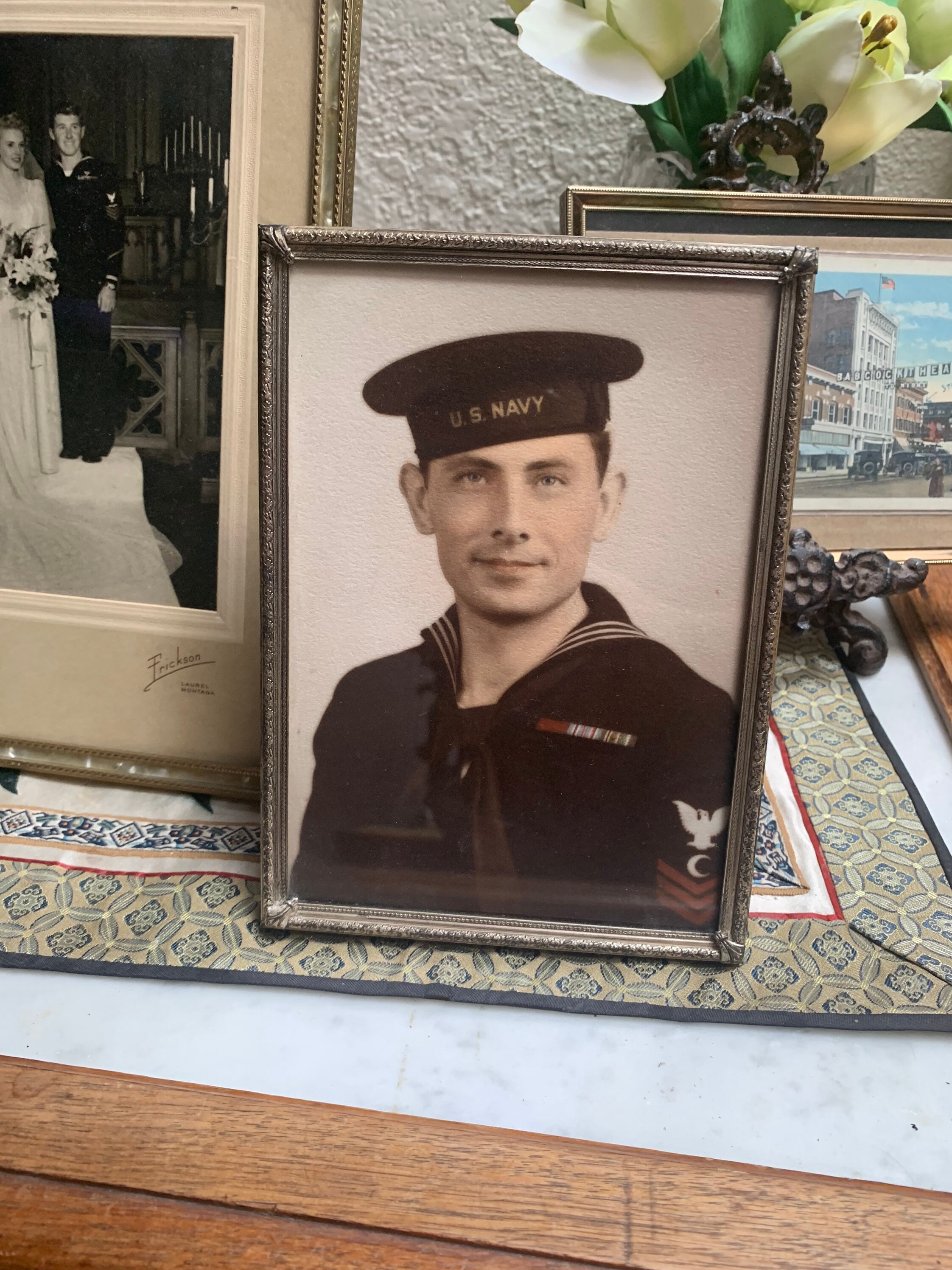 1944 Ww2 Colorized Navy Cook Large Photo - Etsy