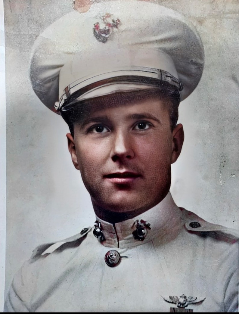 Ww2 Marine Black and White Photo. - Etsy