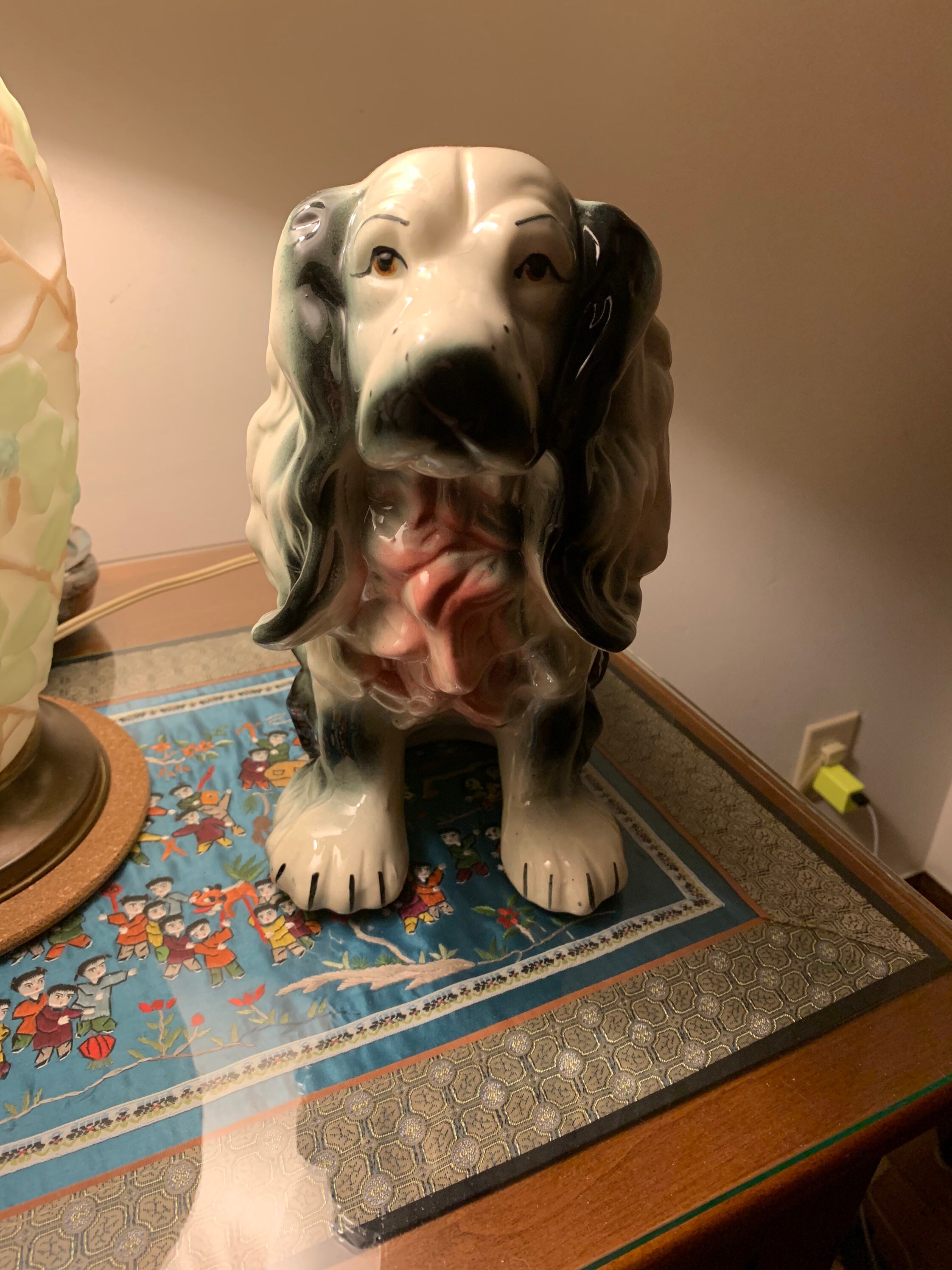 Large Porcelain Piggy Bank Dog | Etsy