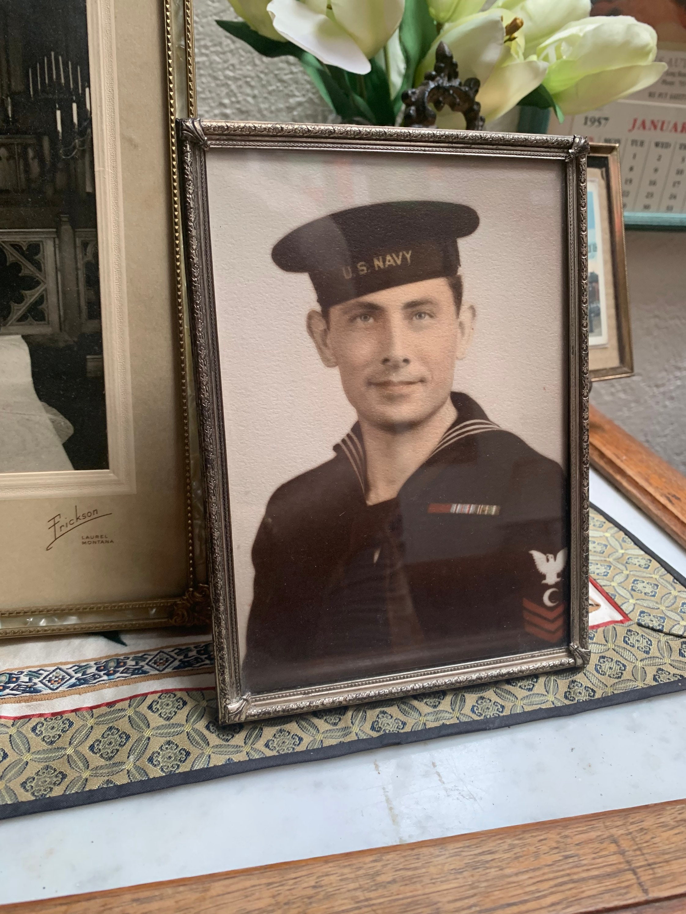 1944 Ww2 Colorized Navy Cook Large Photo - Etsy