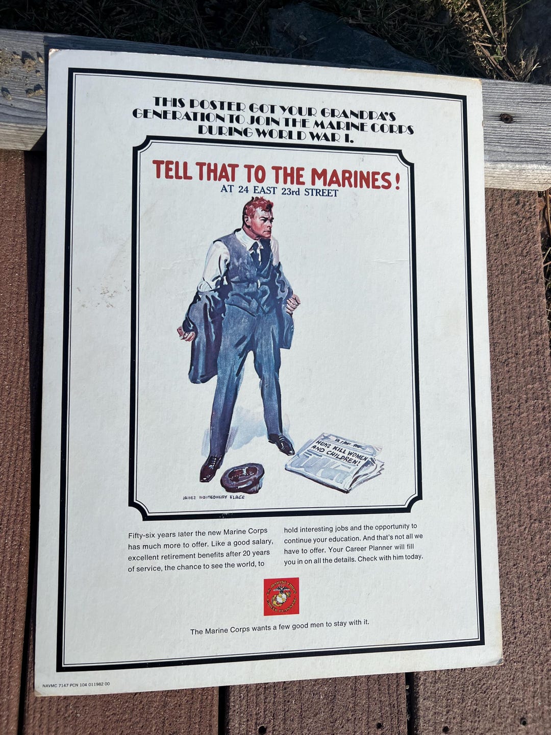 1982 USMC Poster Tell That to the Marines Heavy Cardstock - Etsy