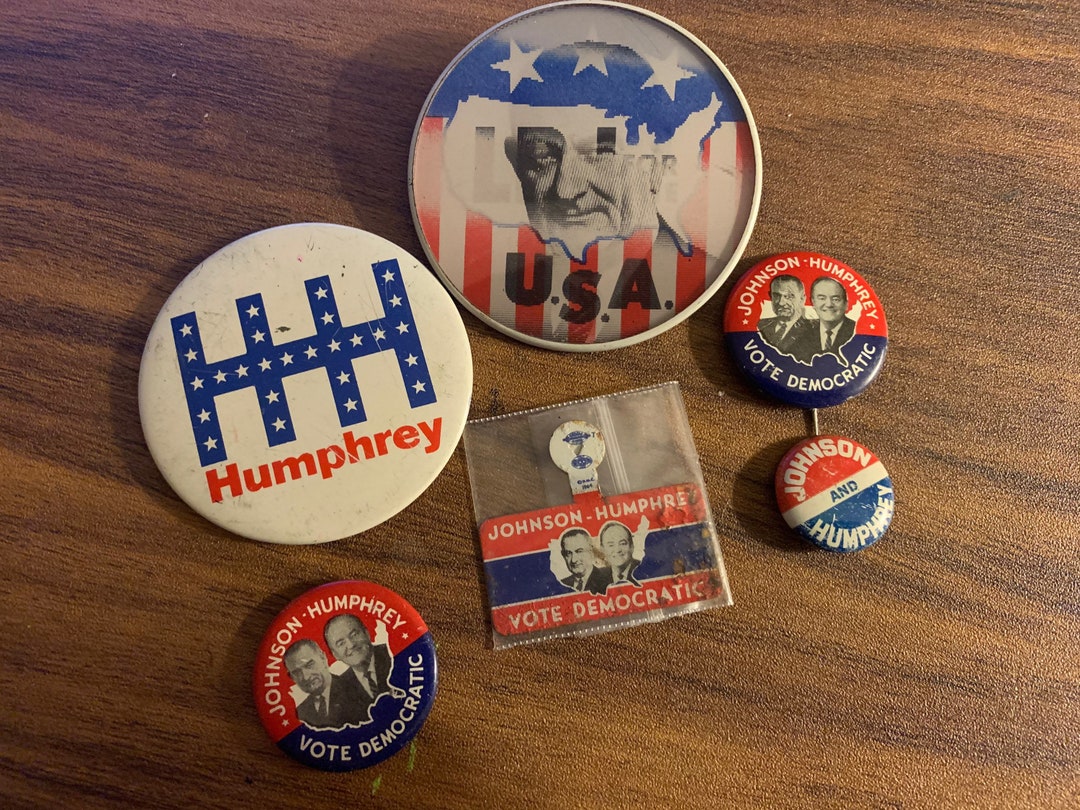 President Lyndon B. Johnson Political Pins - Etsy