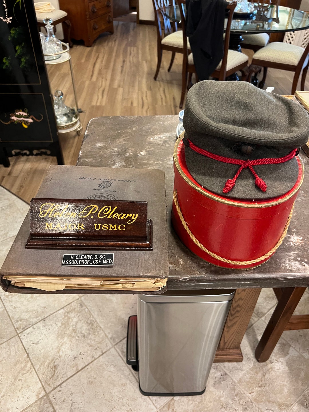 WW2 U.S. Marine Major, Woman’s Hat, Cap Box and Paperwork - Etsy
