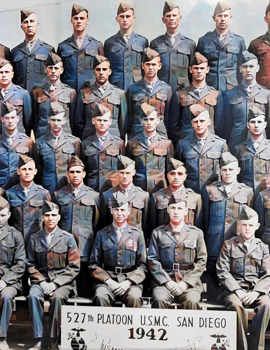 1942 Ww2 USMC 527th Platoon 12.75x11.5 - Etsy