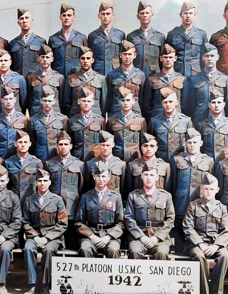 1942 Ww2 USMC 527th Platoon 12.75x11.5 - Etsy