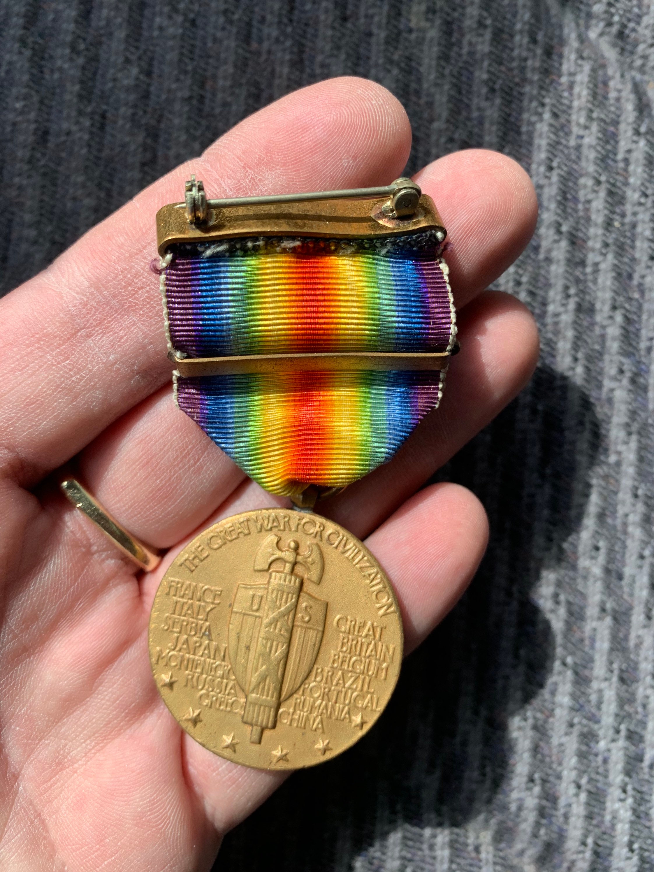 WW1 US Victory Medal With France Clasp - Etsy