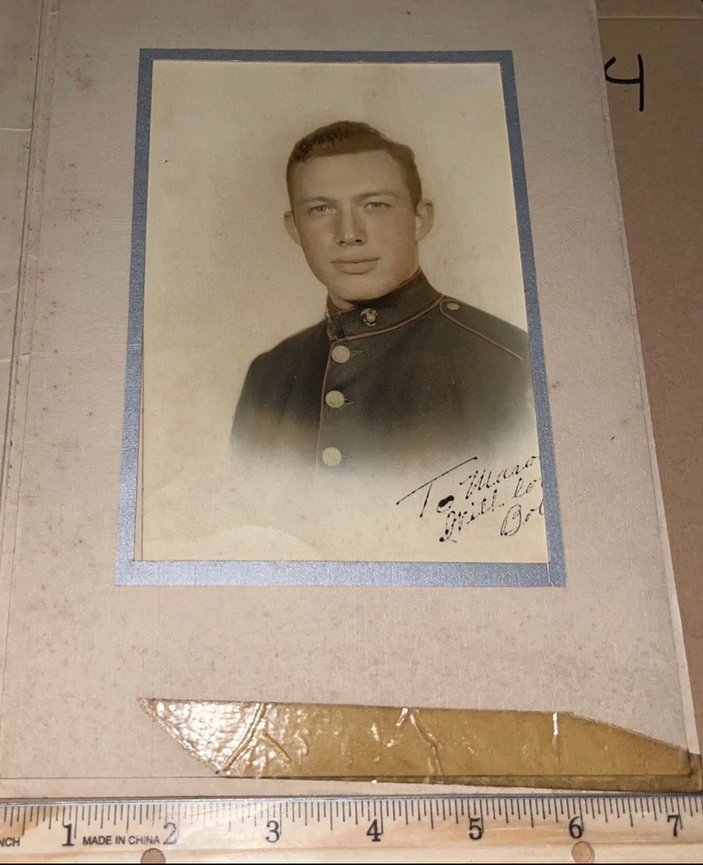 1940’s WWII USMC Marine Corps Colorized Photo. Come With Period Frame ...