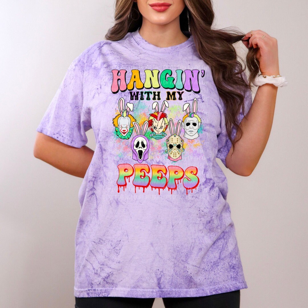 Hangin With My Peeps Easter Scary Movie T Shirt Hoodie or Sweater ...