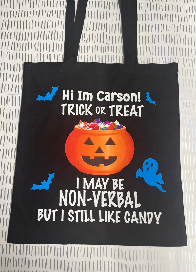 Autism Awareness Non Verbal Trick or Treat Bags - Etsy