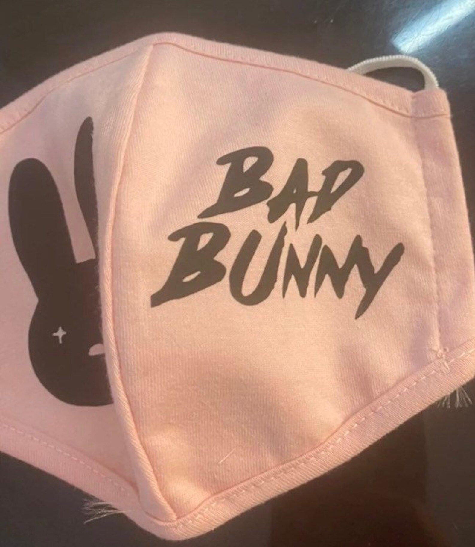 Bad bunny face mask | Etsy