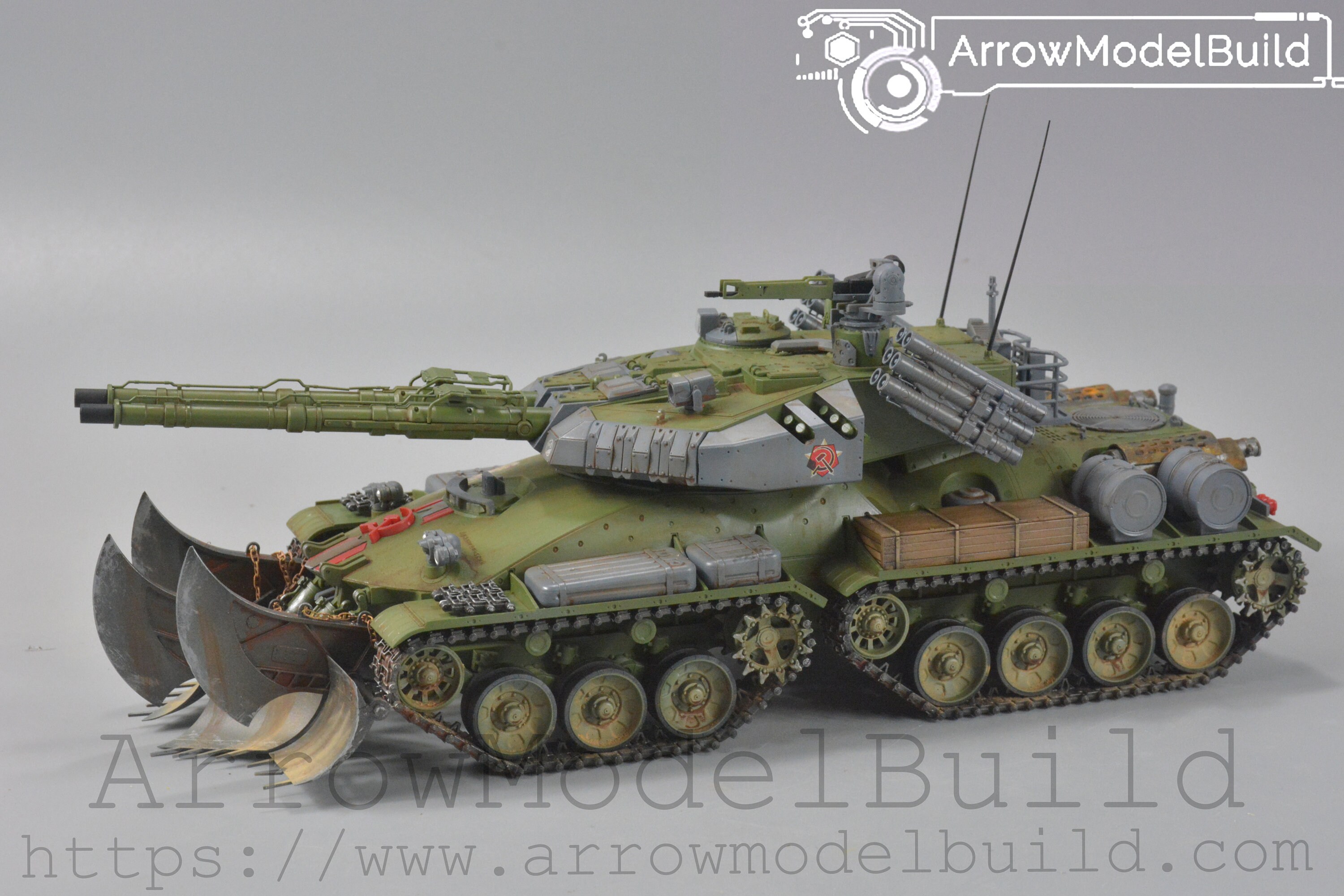 Arrowmodelbuild Super Heavy Tank Apocalypse red Alert 2 Built & Painted ...