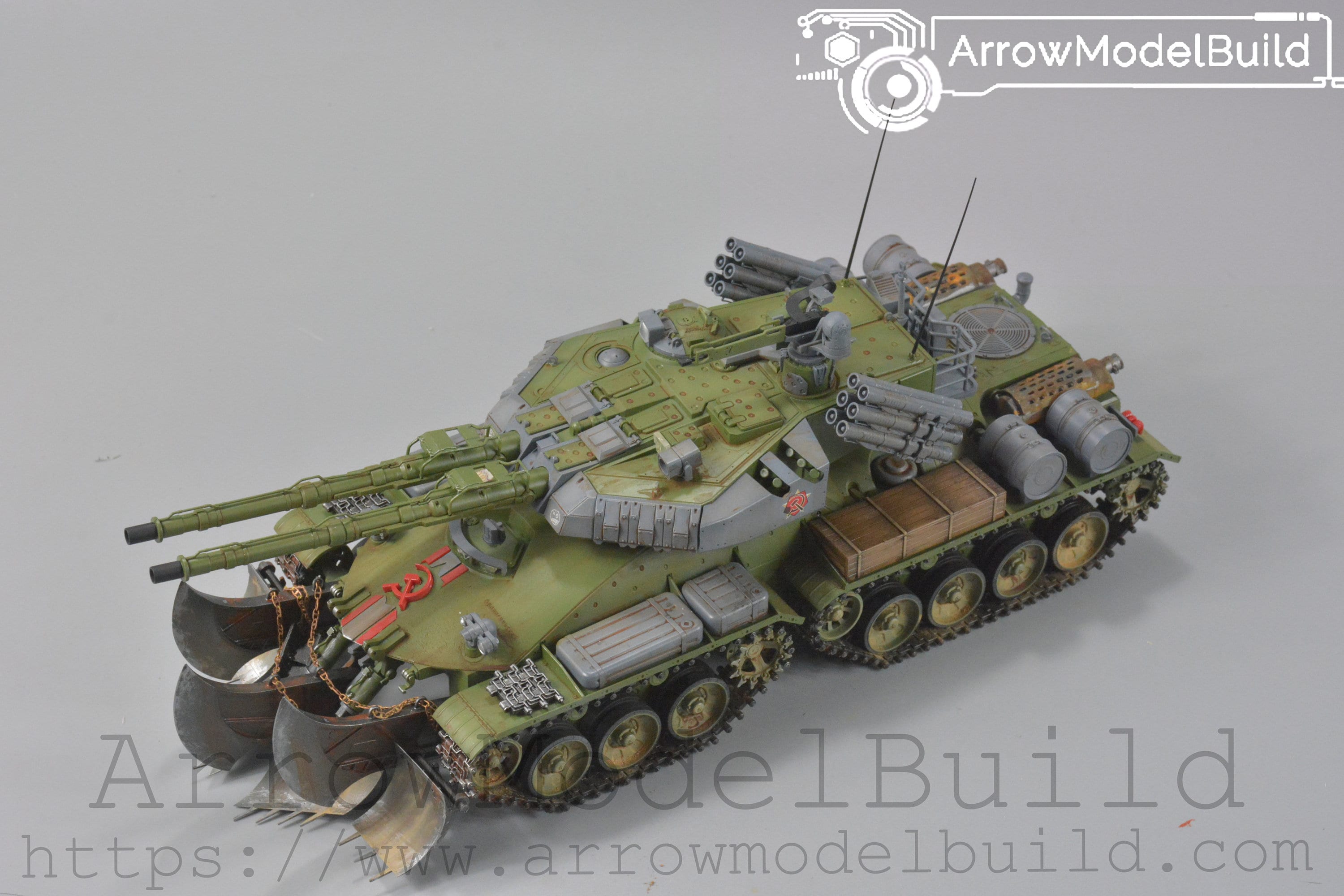 Arrowmodelbuild Super Heavy Tank Apocalypse red Alert 2 Built & Painted ...