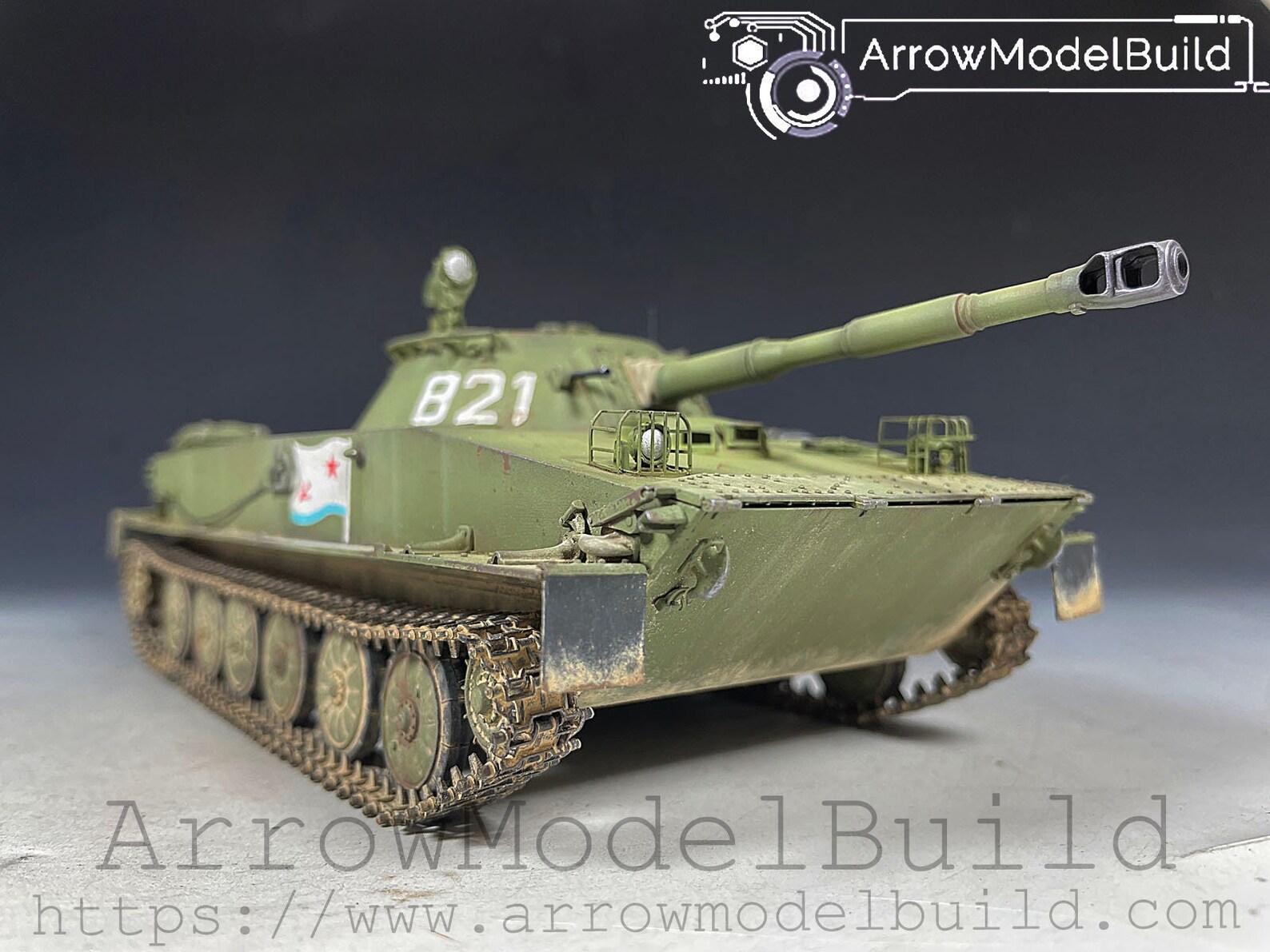 Arrowmodelbuild PT-76B Amphibious Tank Built & Painted 1/35 Model Kit ...