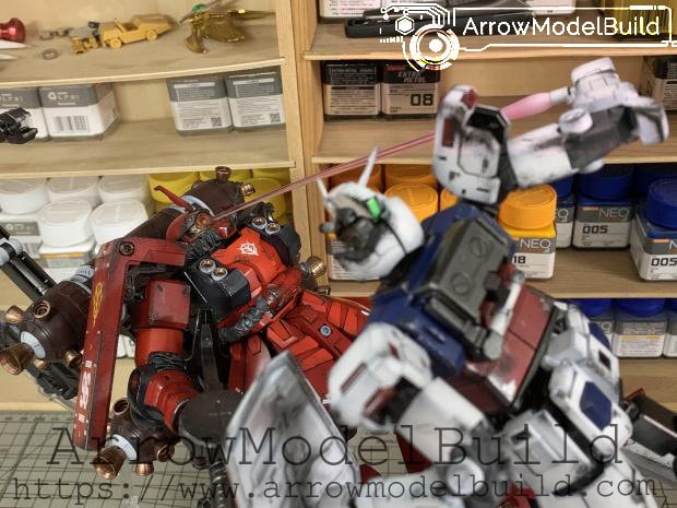 Arrowmodelbuild Psycho Zaku and Full Armor Gundam thunderbolt Ver. Final Battle Built & Painted ...
