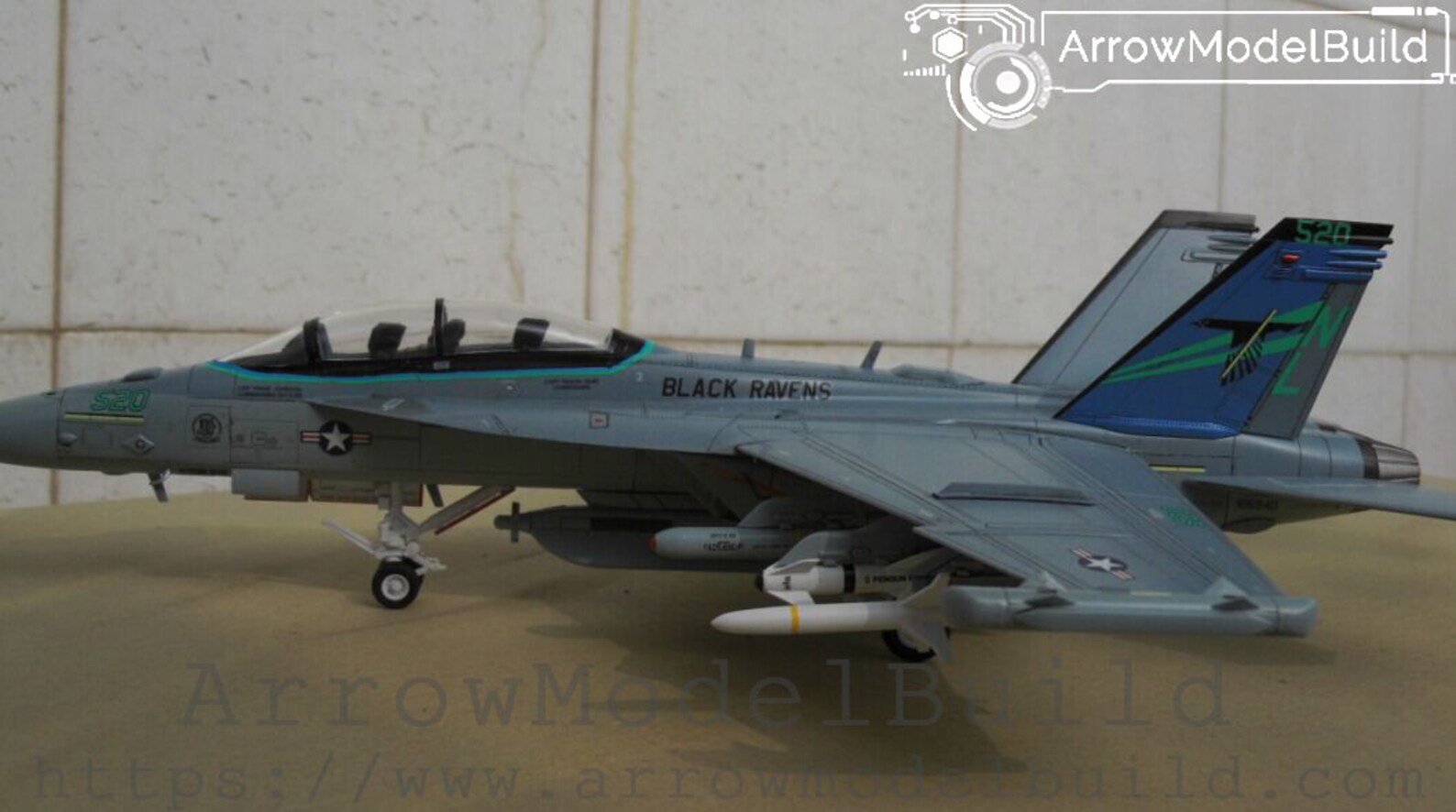 Arrowmodelbuild F-18 F/A-18F F /A-18E Super Hornet Fighter Built ...