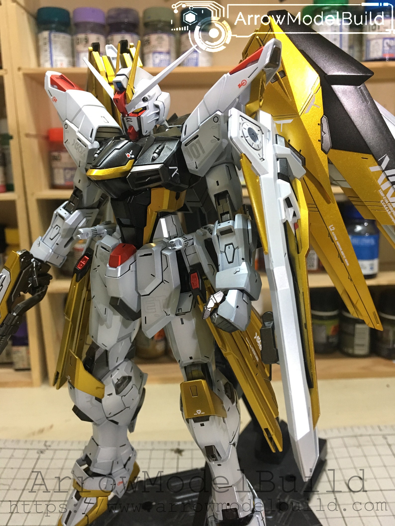 Arrowmodelbuild Freedom Gundam custom White Built & Painted MG 1/100 ...