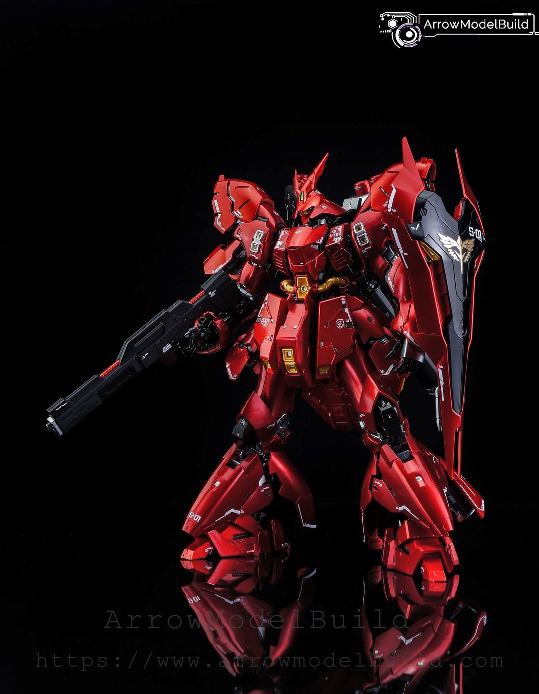 Arrowmodelbuild Sazabi metal Built & Painted RG 1/144 Model Kit - Etsy