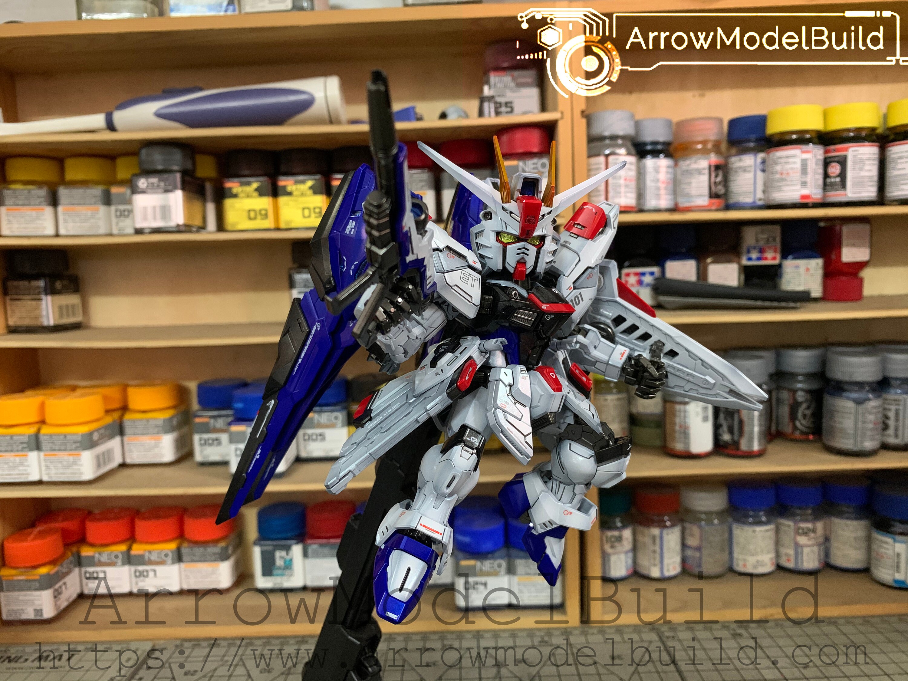 Arrowmodelbuild Freedom Gundam shadow Effect Built & Painted SD Model ...