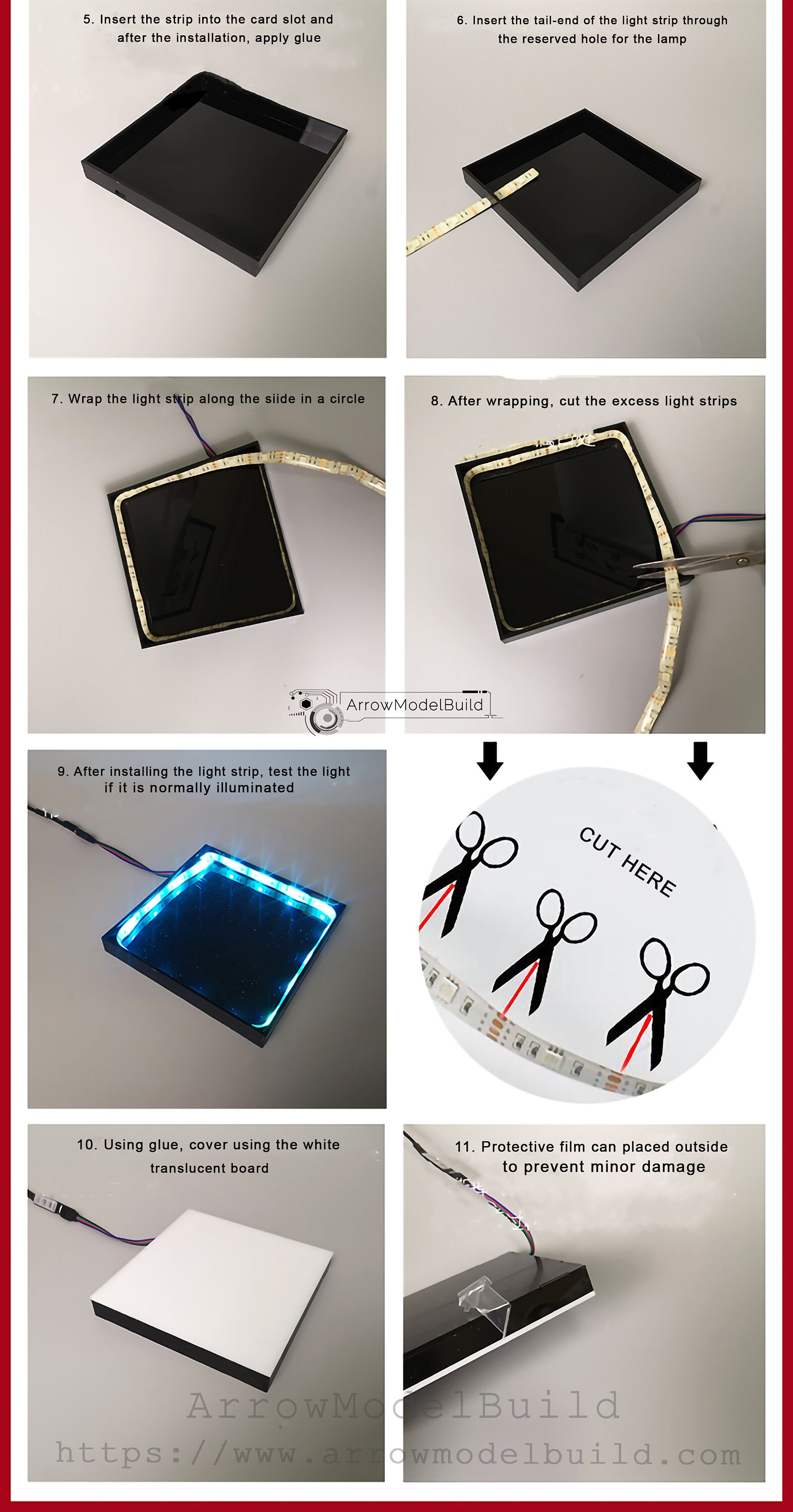Arrowmodelbuild: 1/100 Acrylic Display Box With LED Light - Etsy