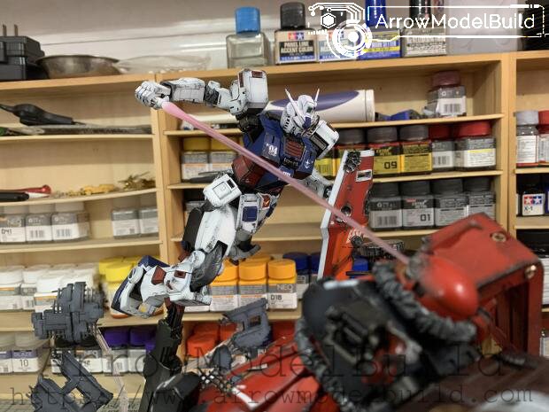 Arrowmodelbuild Psycho Zaku and Full Armor Gundam thunderbolt Ver. Final Battle Built & Painted ...