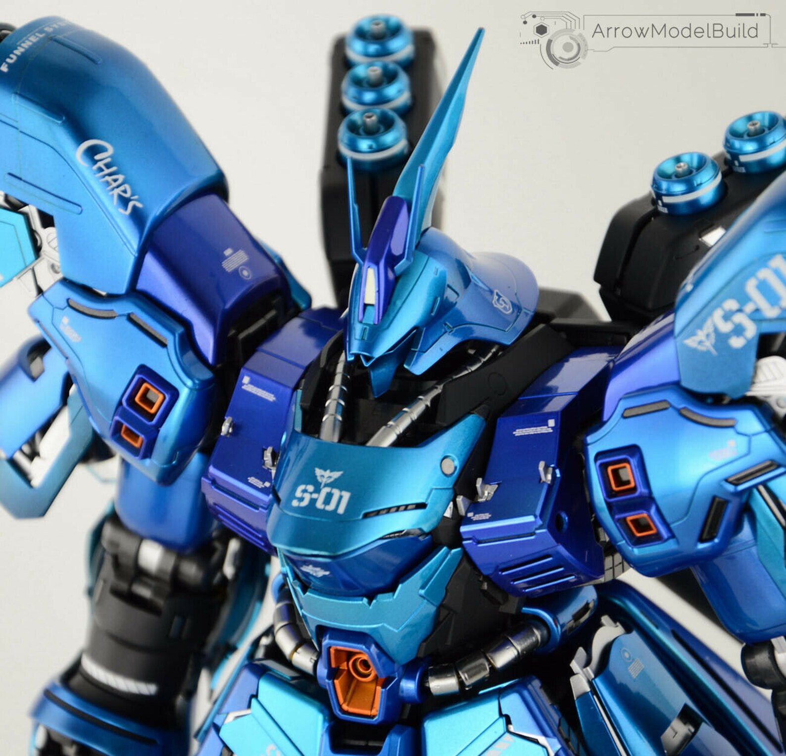Arrowmodelbuild Sazabi Ver.ka custom Blue Built & Painted MG 1/100 ...