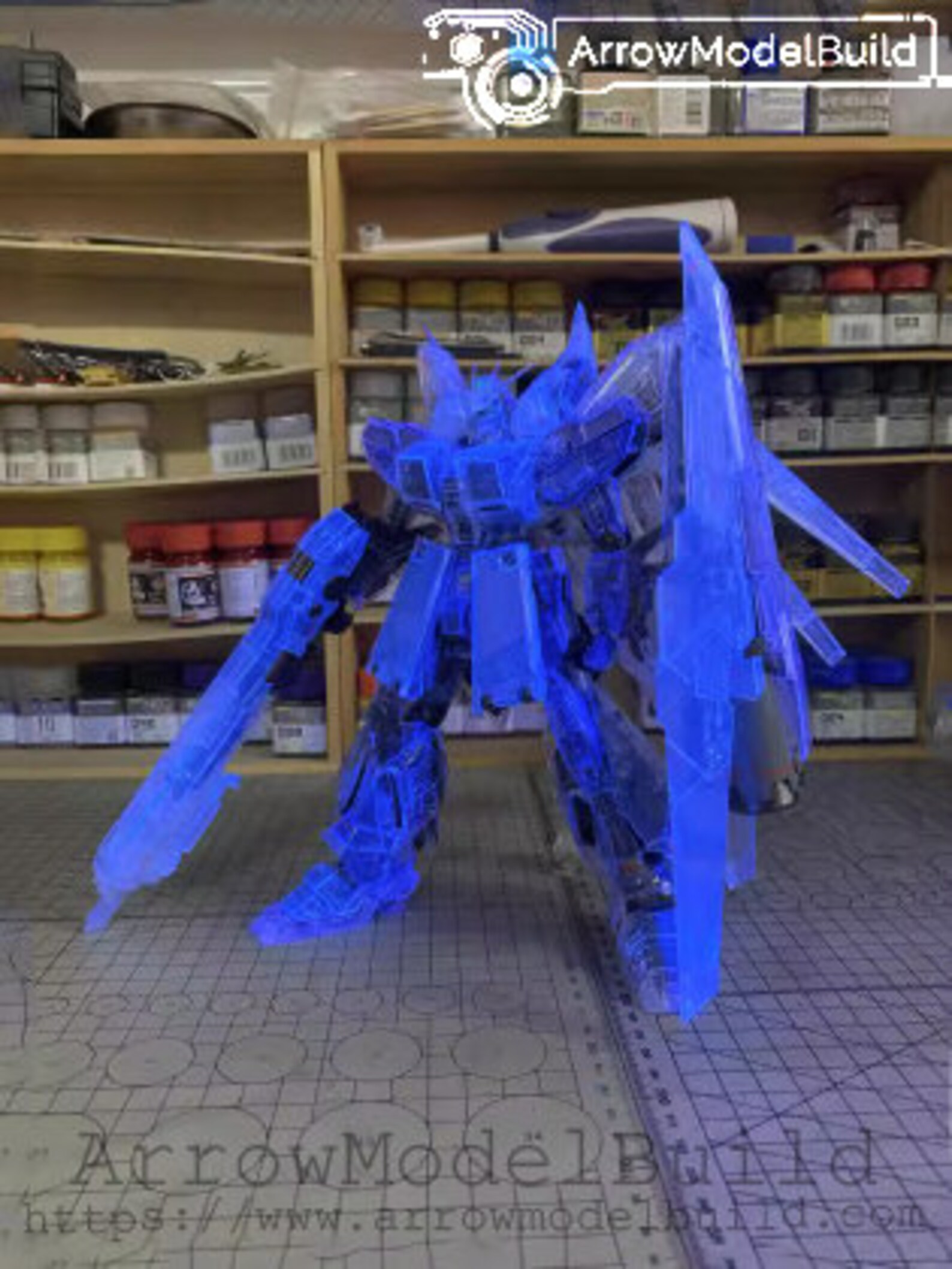 Arrowmodelbuild Hi Nu Gundam transparent Version Built & Painted MG 1/ ...