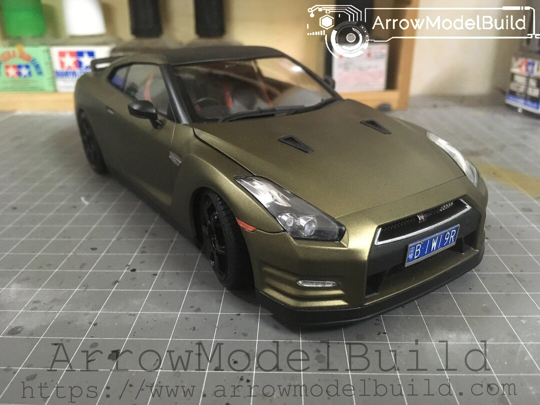 Arrowmodelbuild Nissan GTR R35 Custom Color matte Moss Green Built ...