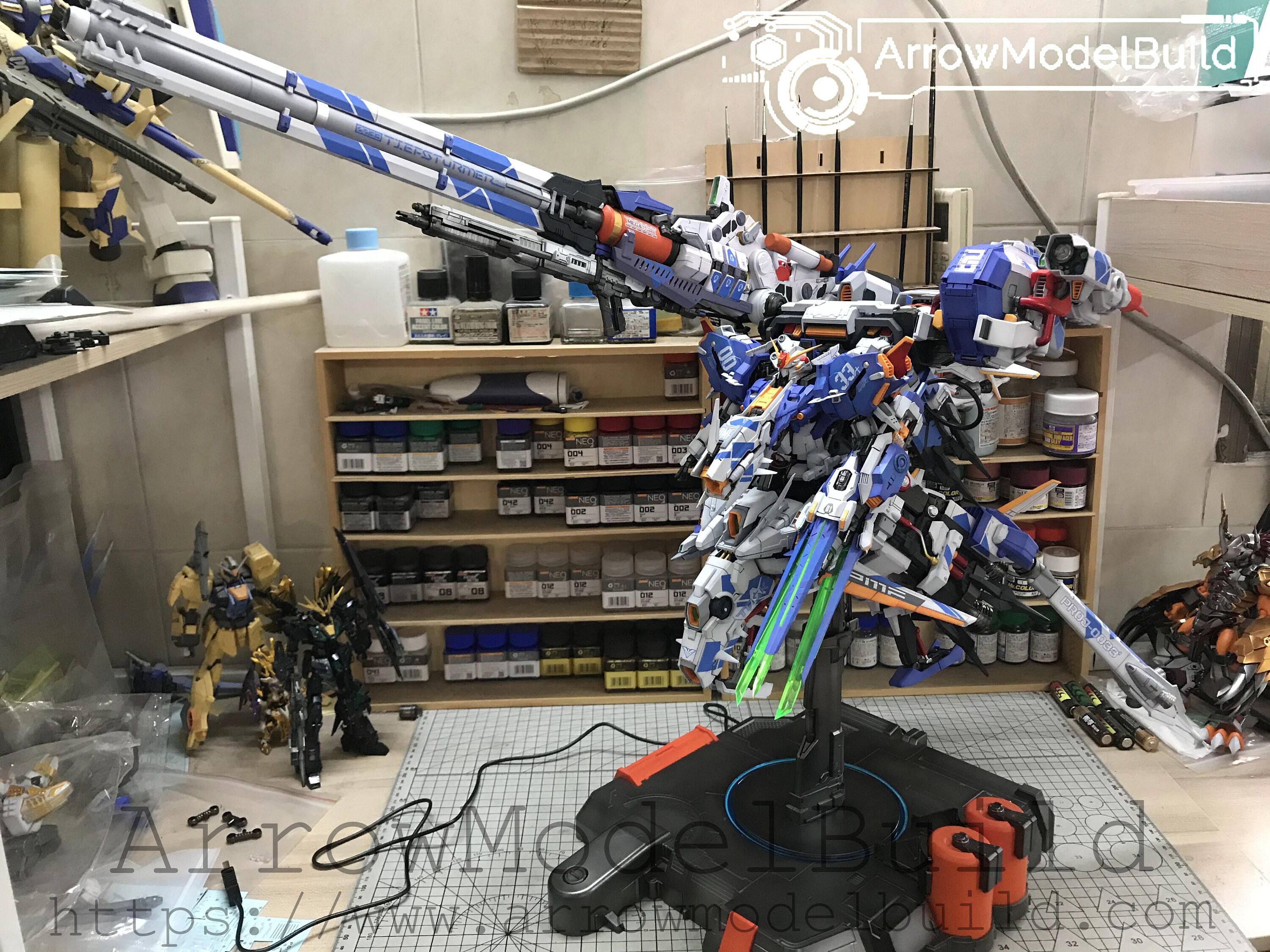 Arrowmodelbuild Deep Striker 2.0 Gundam custom Blue Built & - Etsy ...