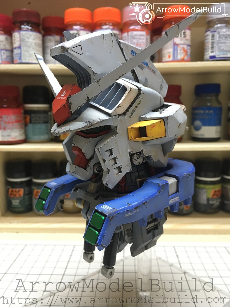 Arrowmodelbuild GP02 Gundam Head battle Damaged Version Built & Painted ...