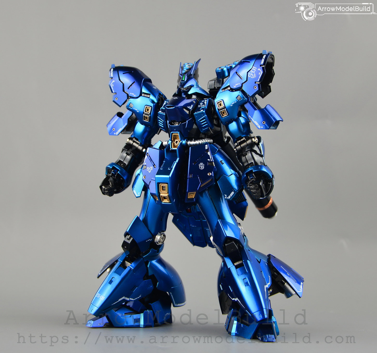 Arrowmodelbuild Sazabi Ver.ka custom Advanced Blue Built & Painted MG 1 ...