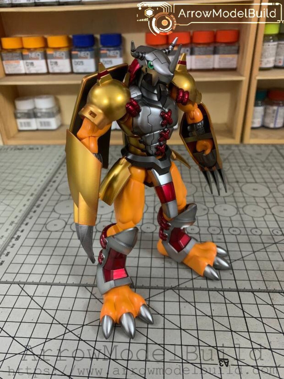 Arrowmodelbuild Wargreymon Figure Rise Built & Painted Model Kit - Etsy