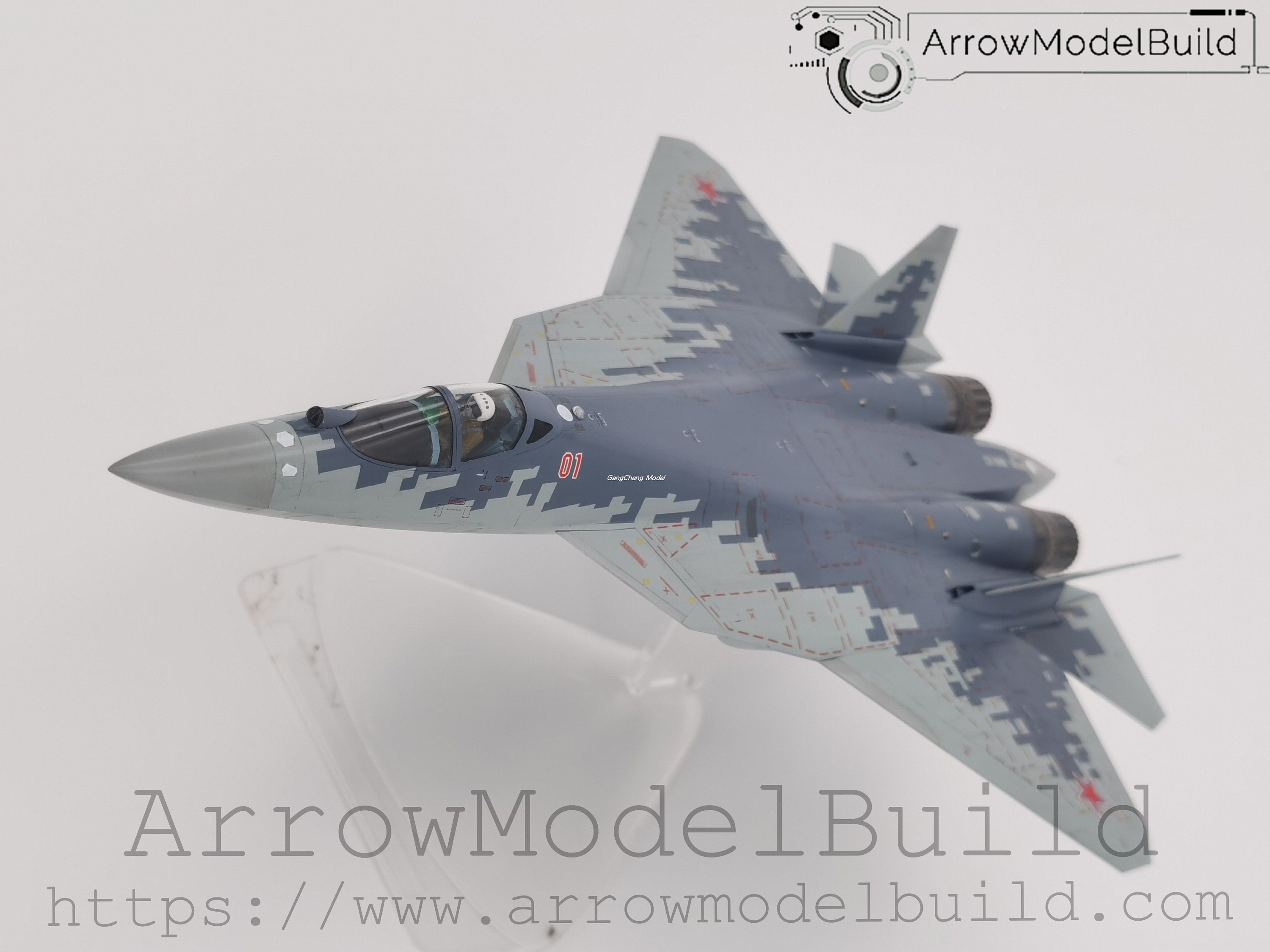 Arrowmodelbuild Russian Su-57 Fighter Jet Built & Painted 1/72 Model ...