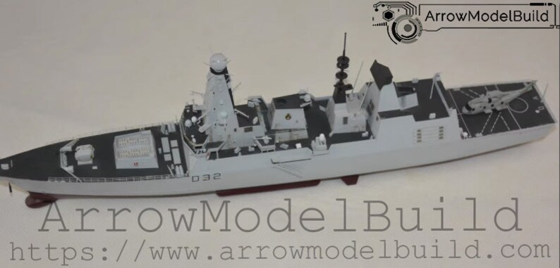 Arrowmodelbuild Royal Navy Type 45 Destroyer Built & Painted 1/350 ...