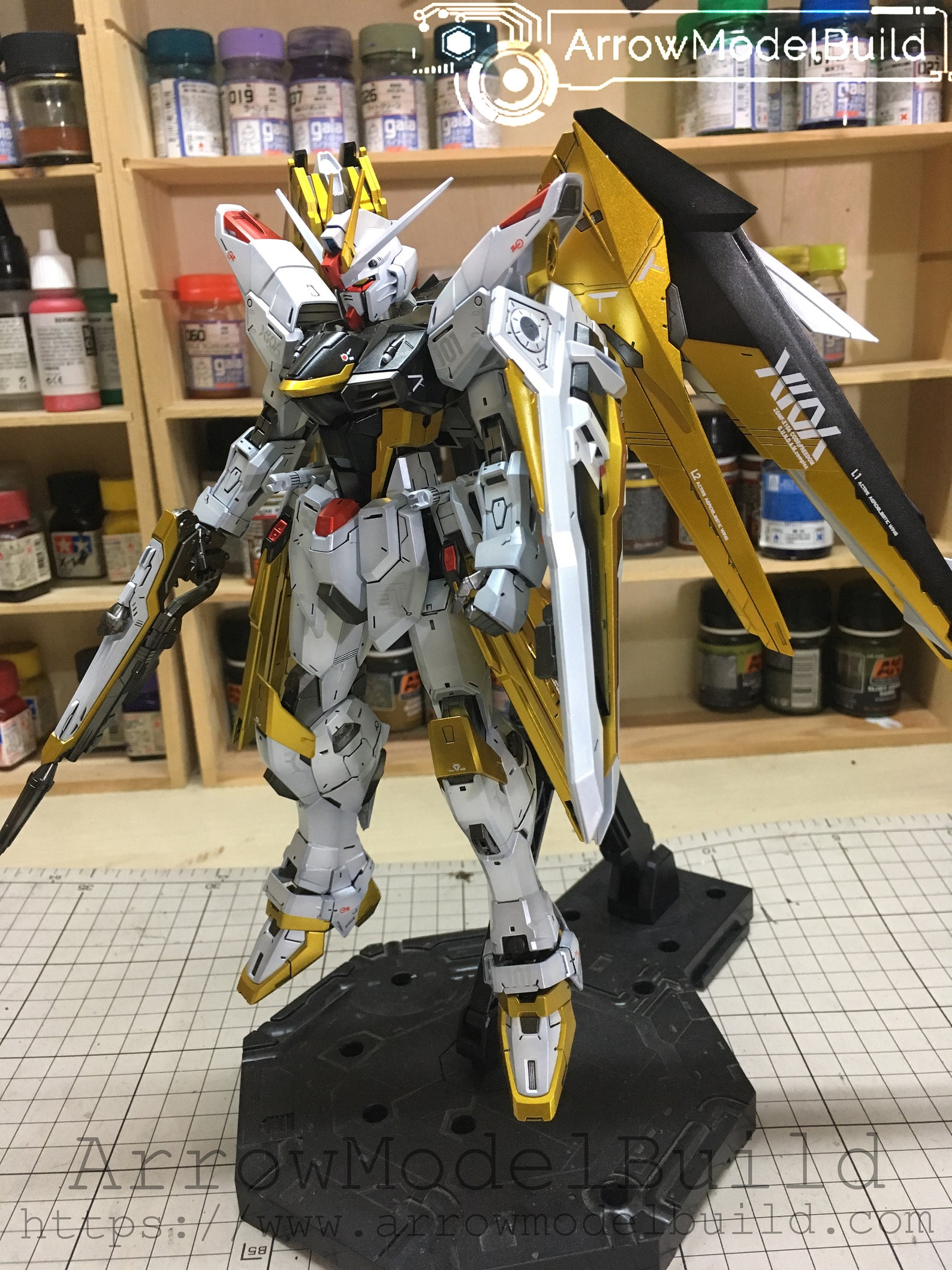 Arrowmodelbuild Freedom Gundam custom White Built & Painted MG 1/100 ...