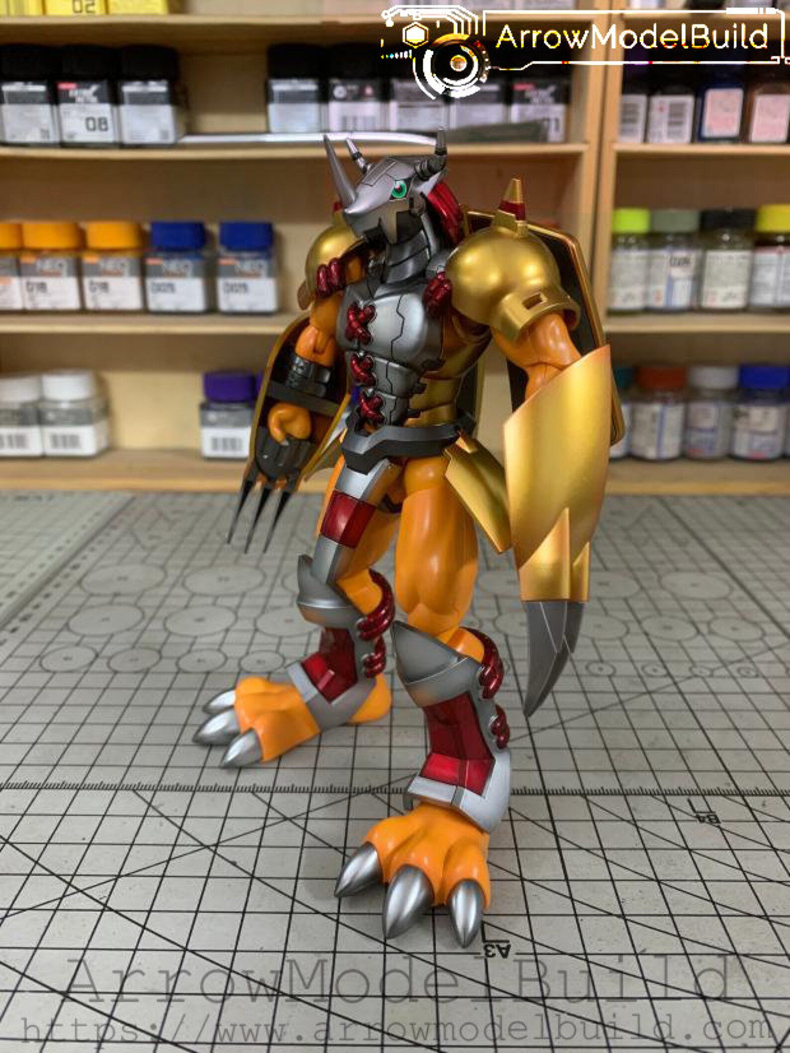 Arrowmodelbuild Wargreymon Figure Rise Built & Painted Model Kit - Etsy