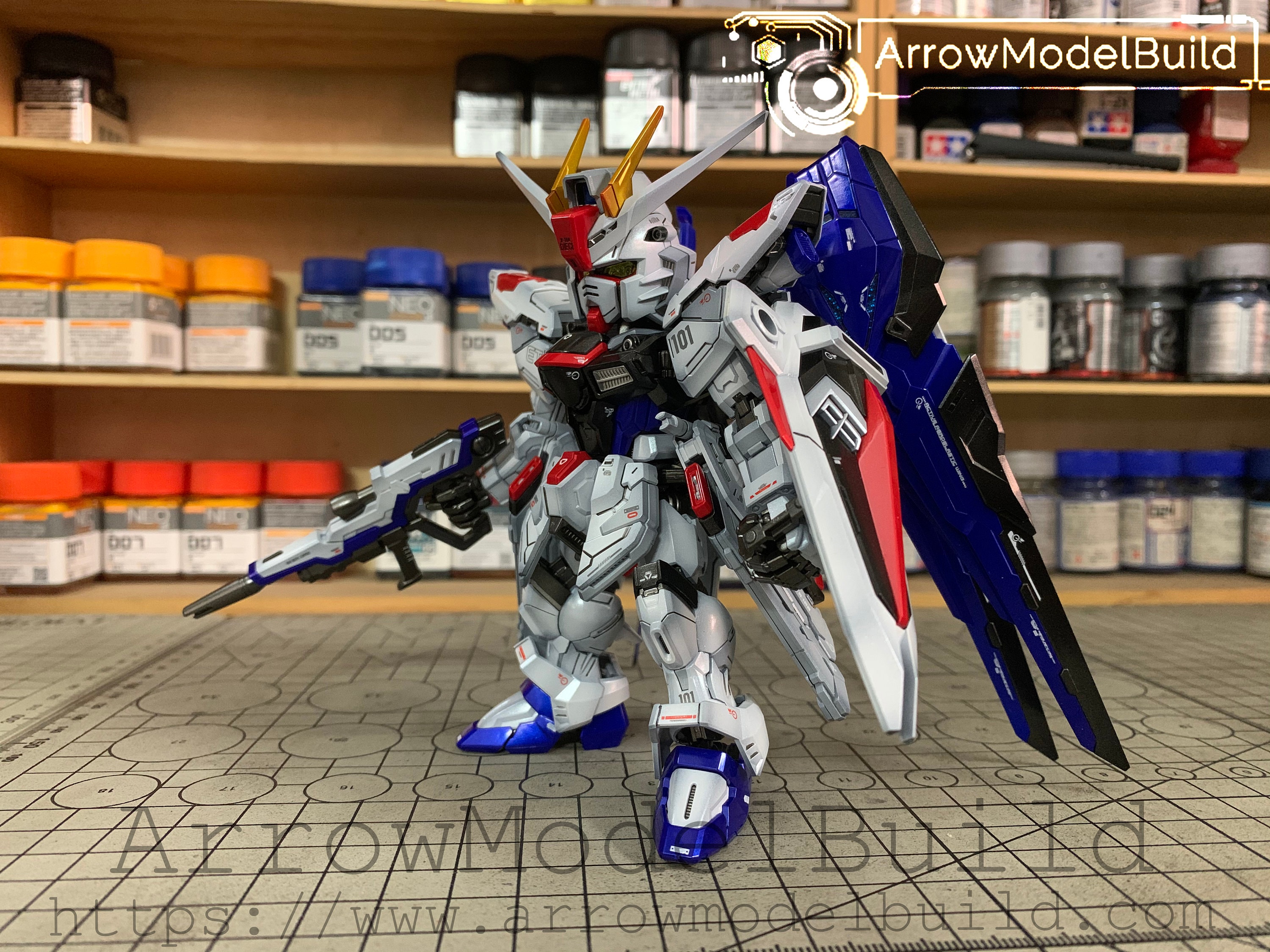 Arrowmodelbuild Freedom Gundam shadow Effect Built & Painted SD Model ...