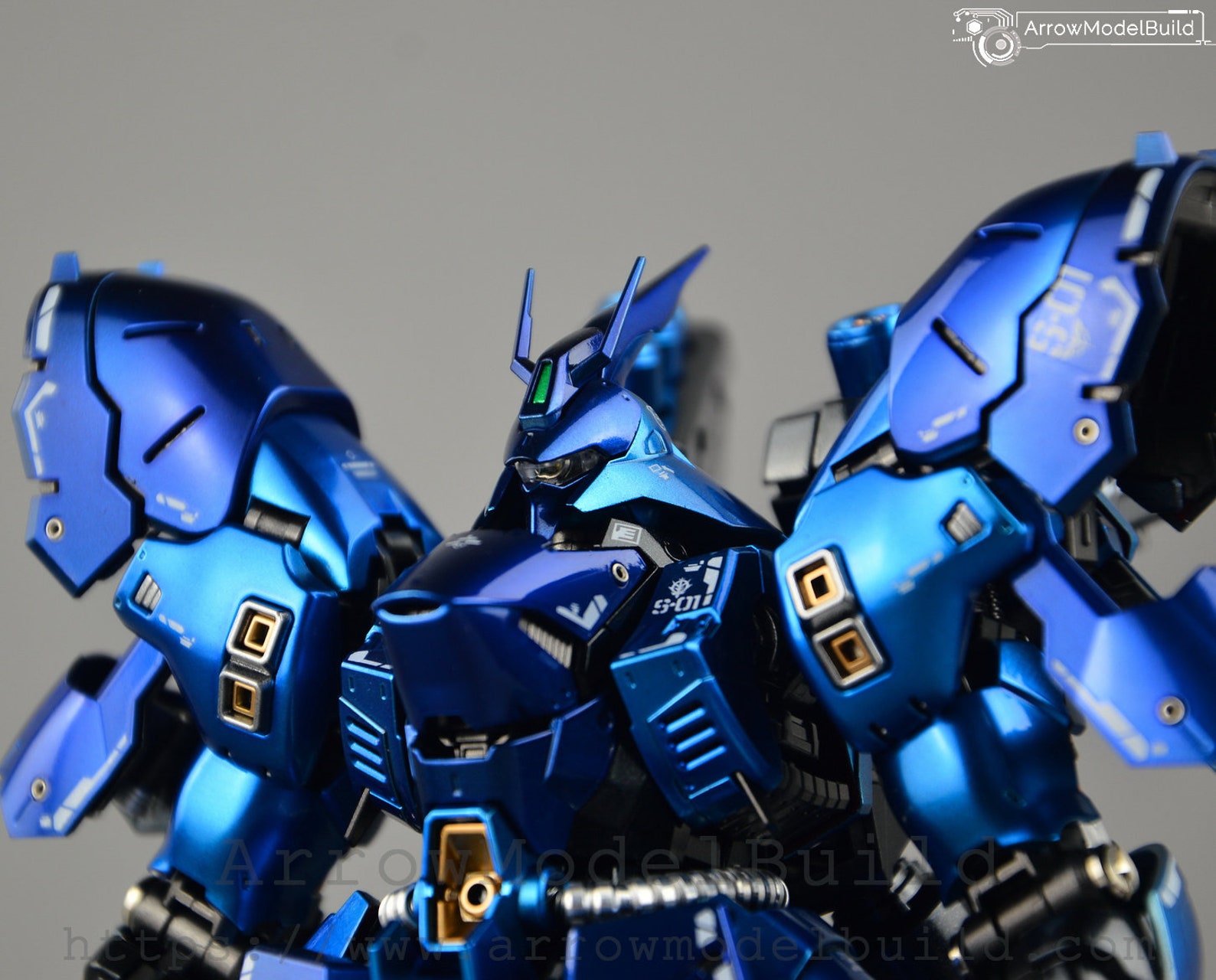 Arrowmodelbuild Sazabi Ver.ka custom Advanced Blue Built & Painted MG 1 ...